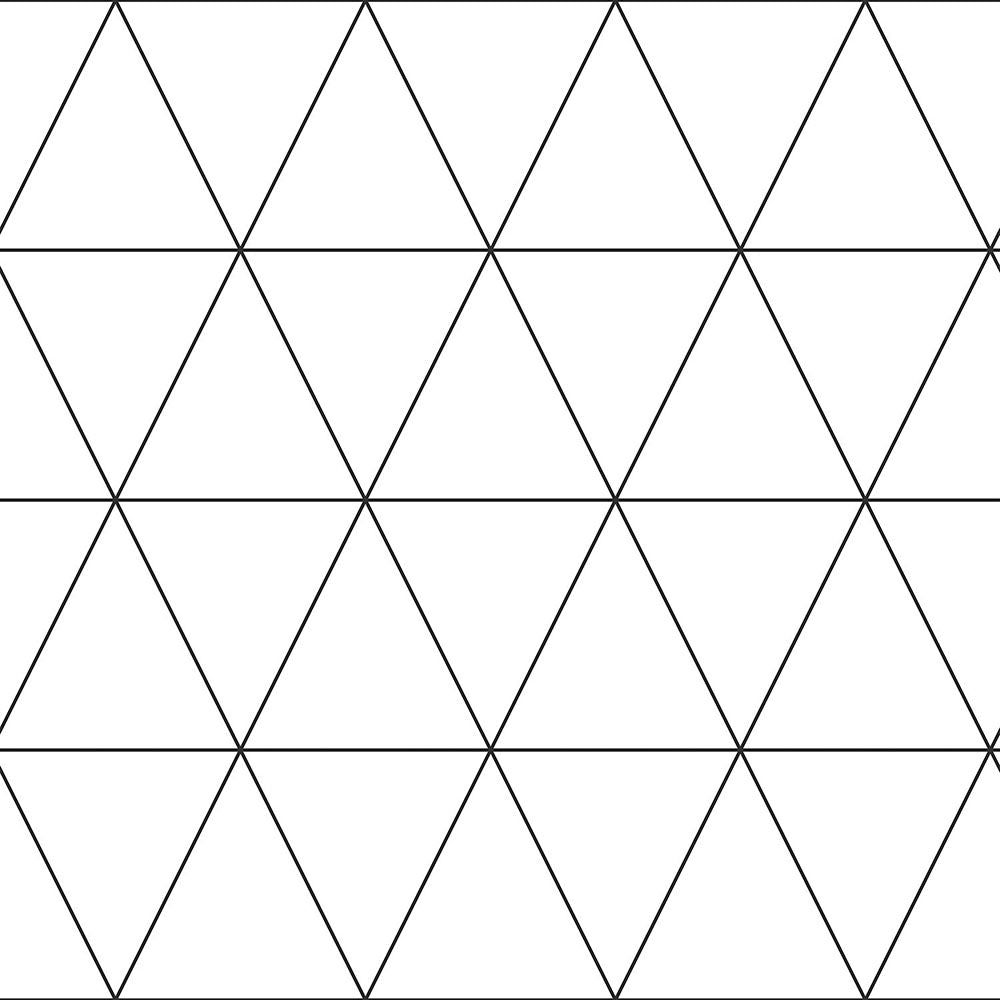 Geometric pattern wallpaper - black outlines of triangles 347683, Prec ...