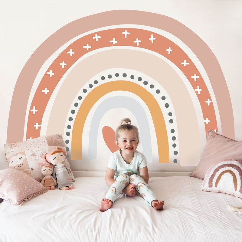Boho Large Rainbow Colorful Wall Decal – My Castle Decor